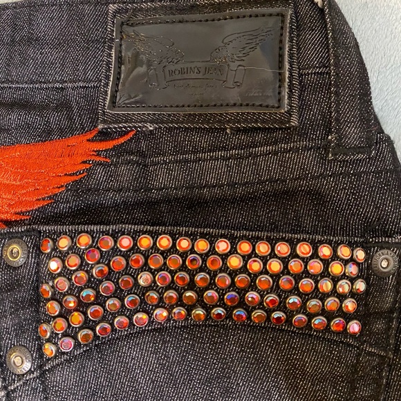 Robin's Jean | Jeans | Marilyn Poplin Robins Jeans W Orange Rhinestones ...